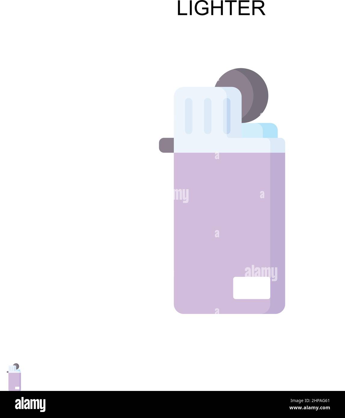 Lighter Simple vector icon. Illustration symbol design template for web ...