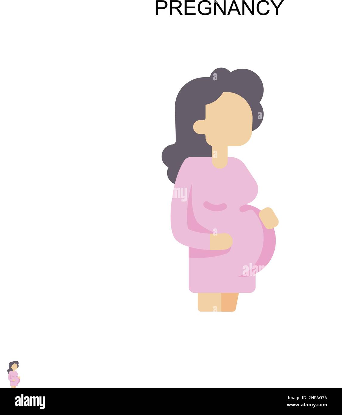 Pregnancy Simple vector icon. Illustration symbol design template for ...
