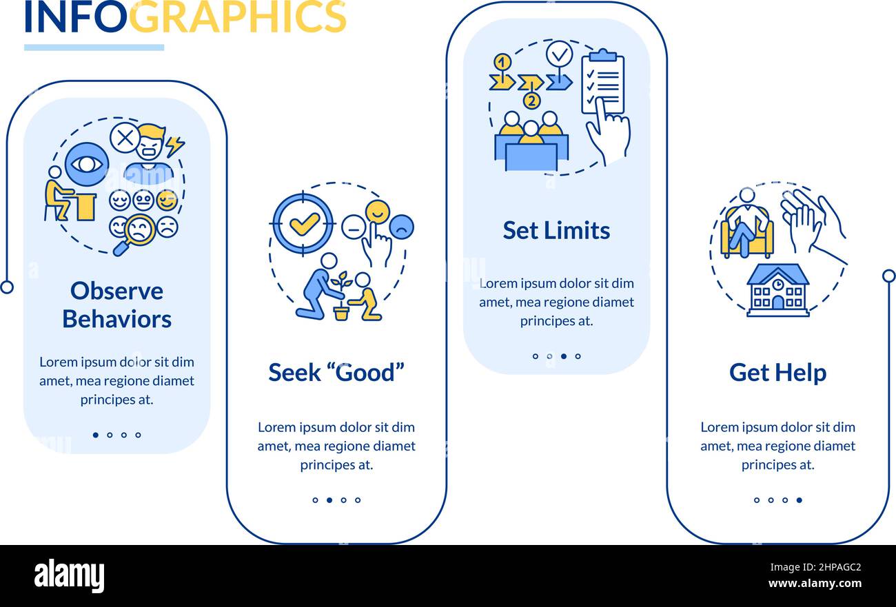 Conduct disorder tips for teacher rectangle infographic template Stock ...