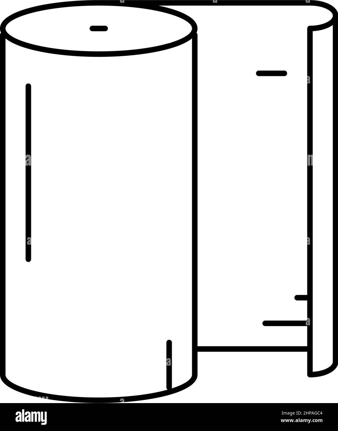 paper roll line icon vector illustration Stock Vector Image & Art - Alamy