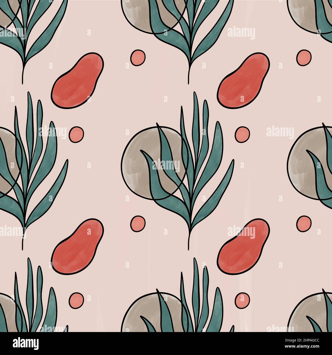 Mid century modern art graphic Stock Vector Images - Alamy