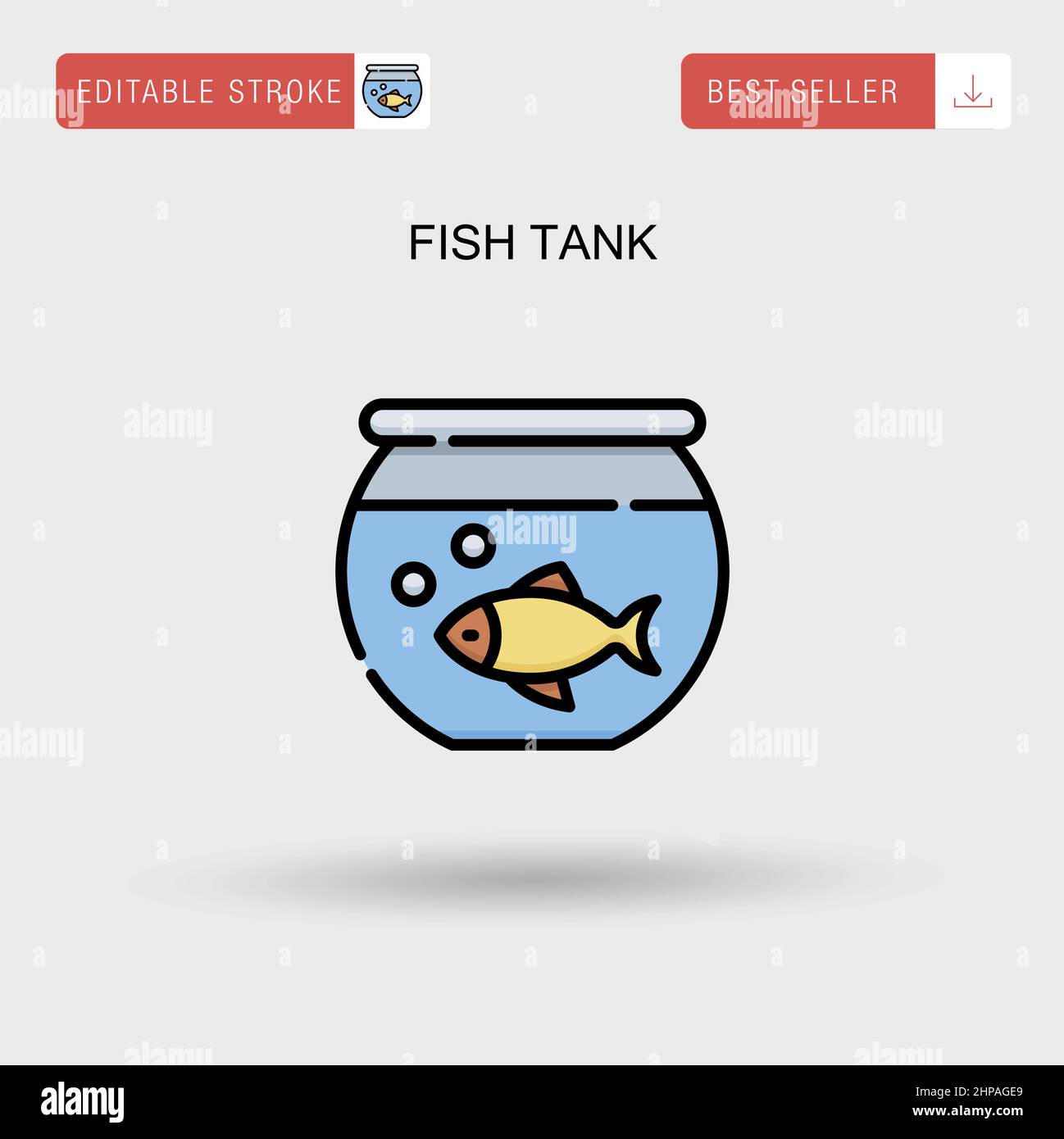 Fish tank Simple vector icon Stock Vector Image & Art - Alamy