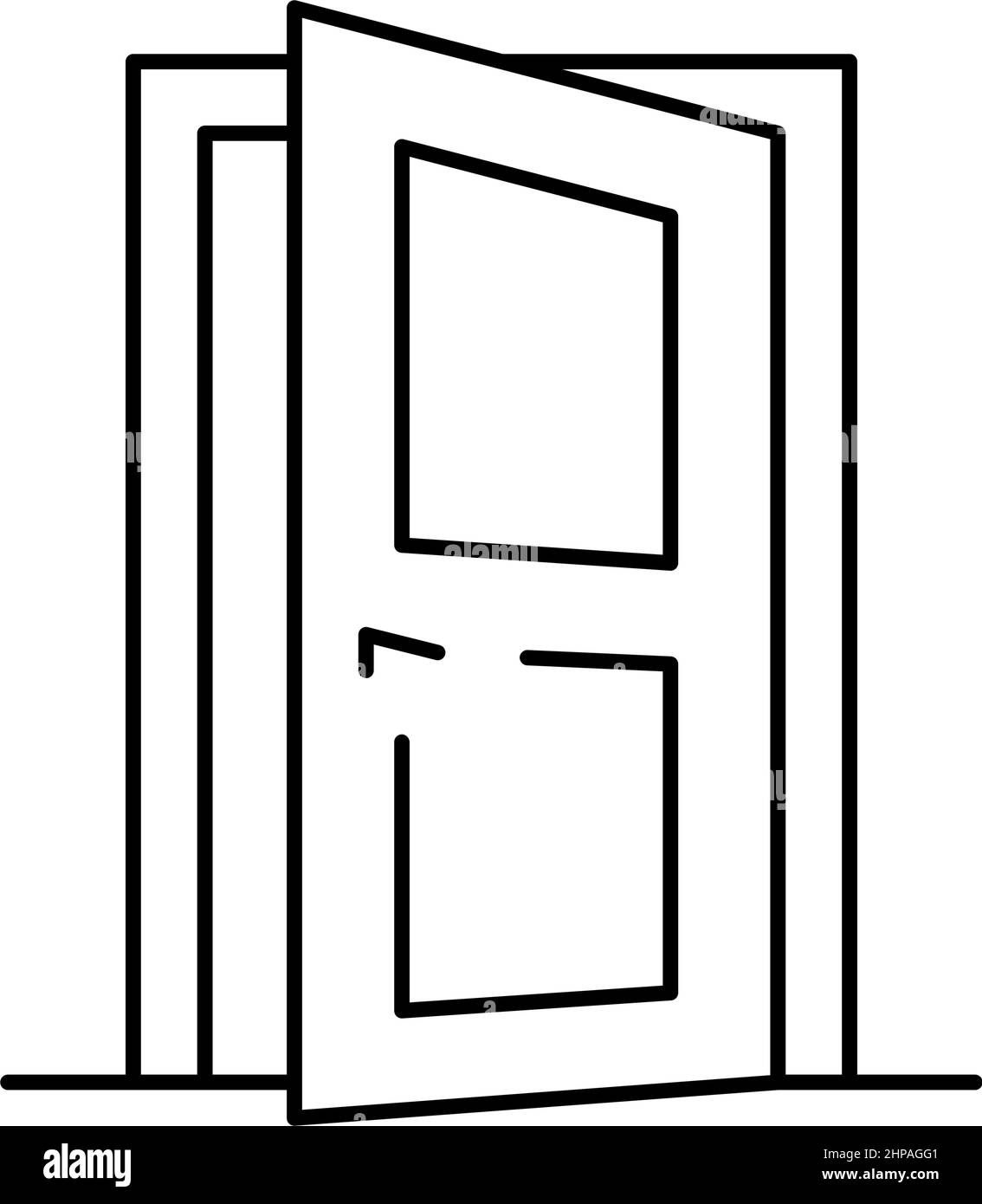 entry door line icon vector illustration Stock Vector Image & Art - Alamy