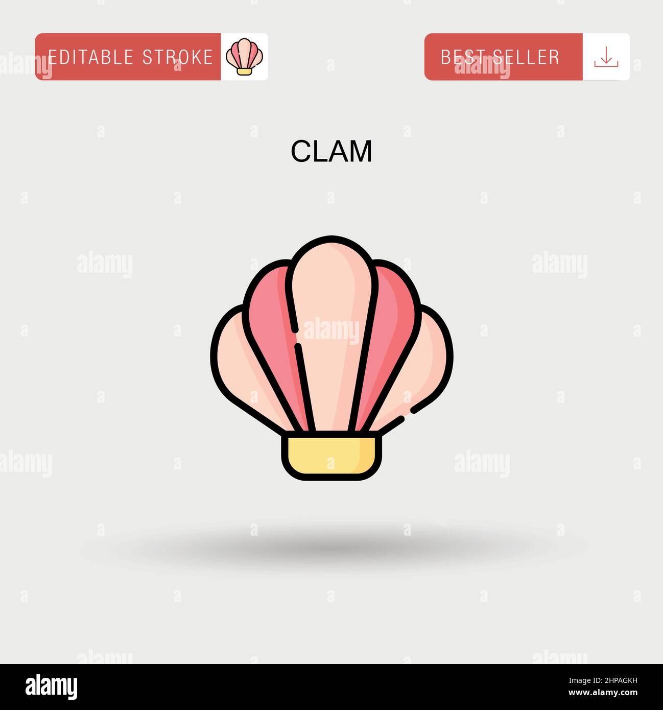 Clam shell bowl Stock Vector Images - Alamy