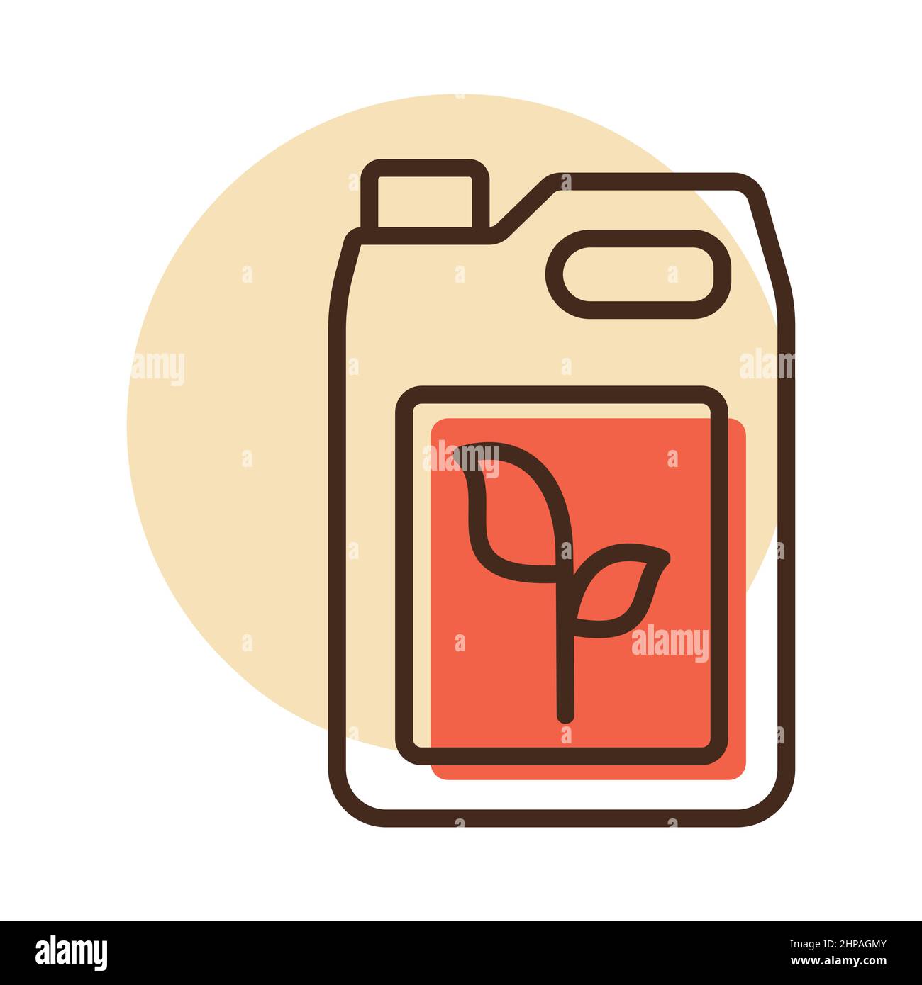 Canister of plant fertilizers vector icon. Chemical fertilization of ...