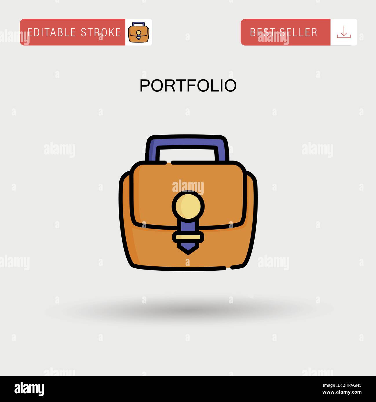 Portfolio Simple vector icon Stock Vector Image & Art - Alamy
