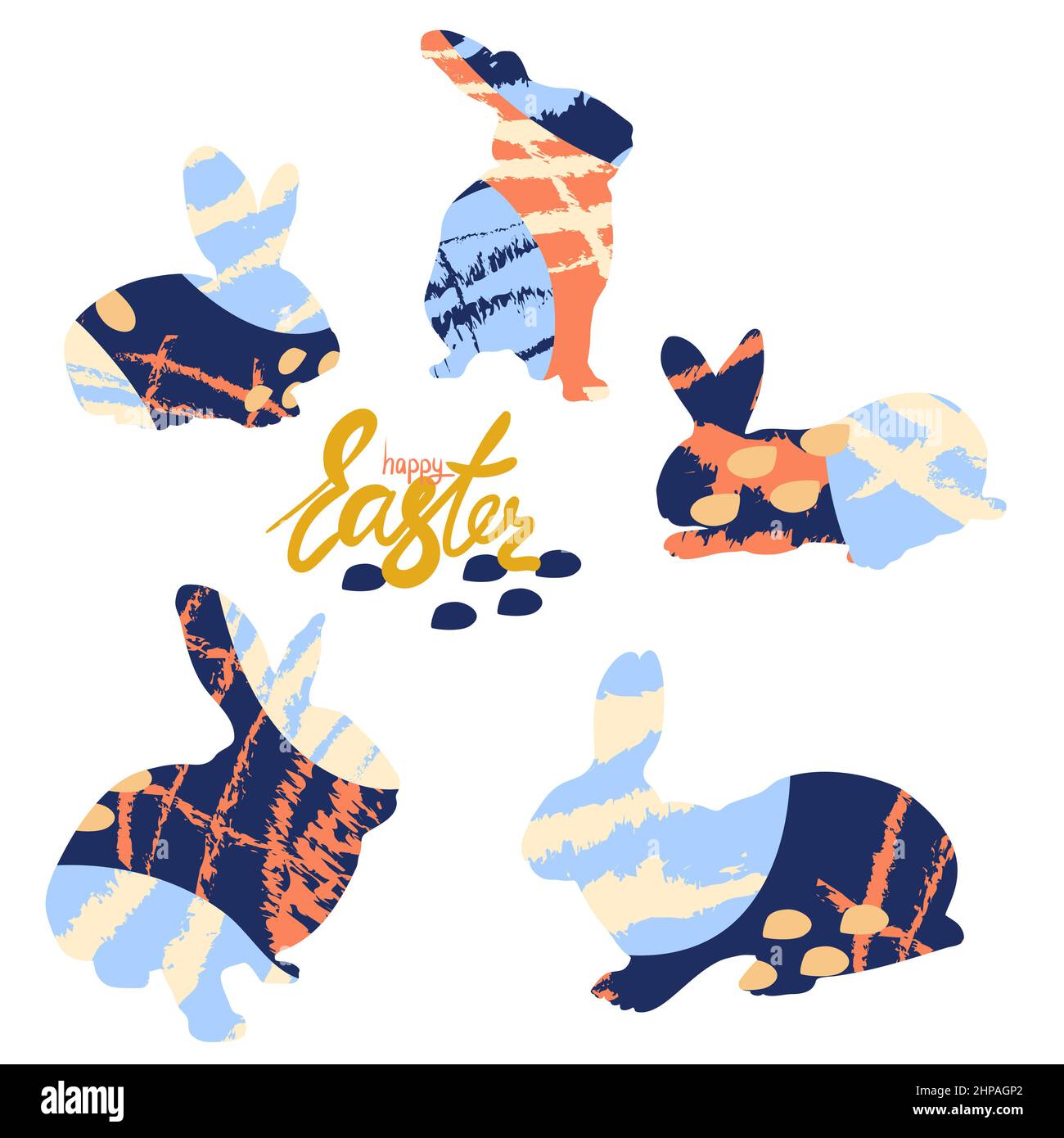 Rabbits silhouettes for design use hi-res stock photography and images ...