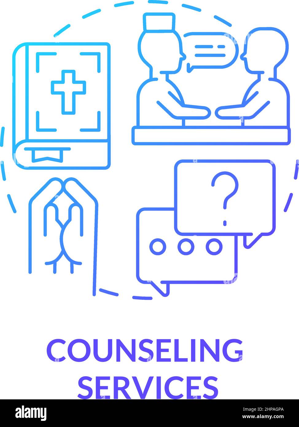 Counseling services blue gradient concept icon Stock Vector Image & Art ...