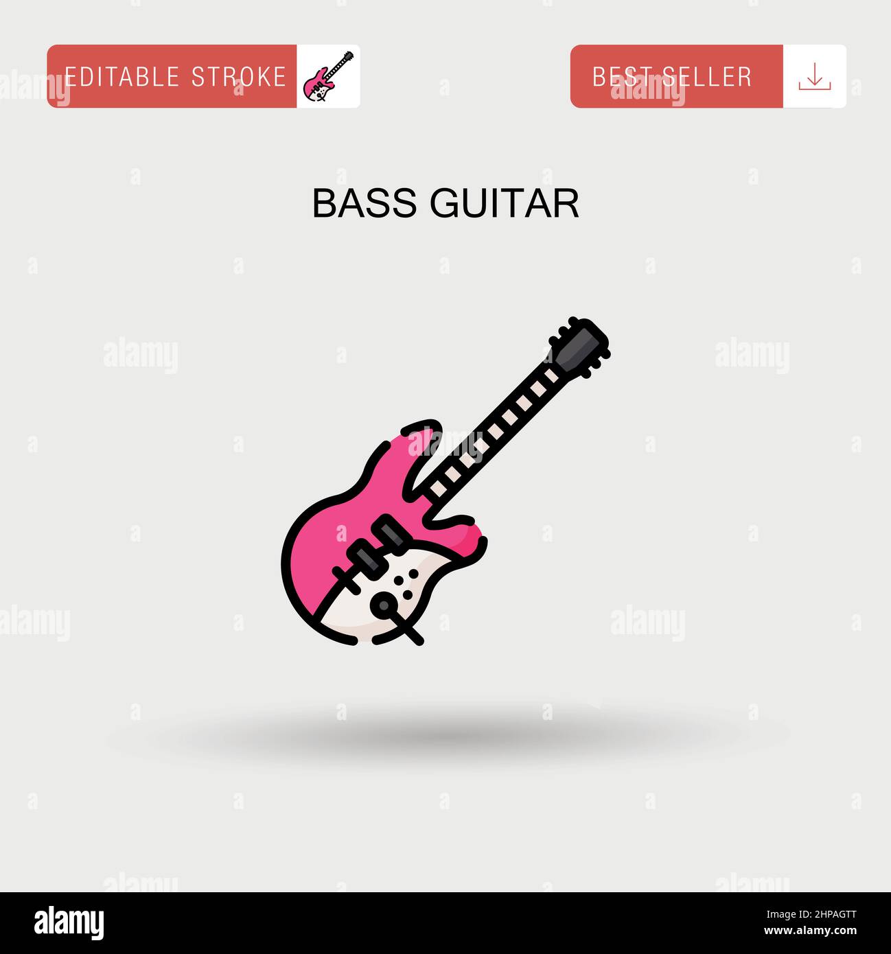 Bass guitar Simple vector icon Stock Vector Image & Art - Alamy