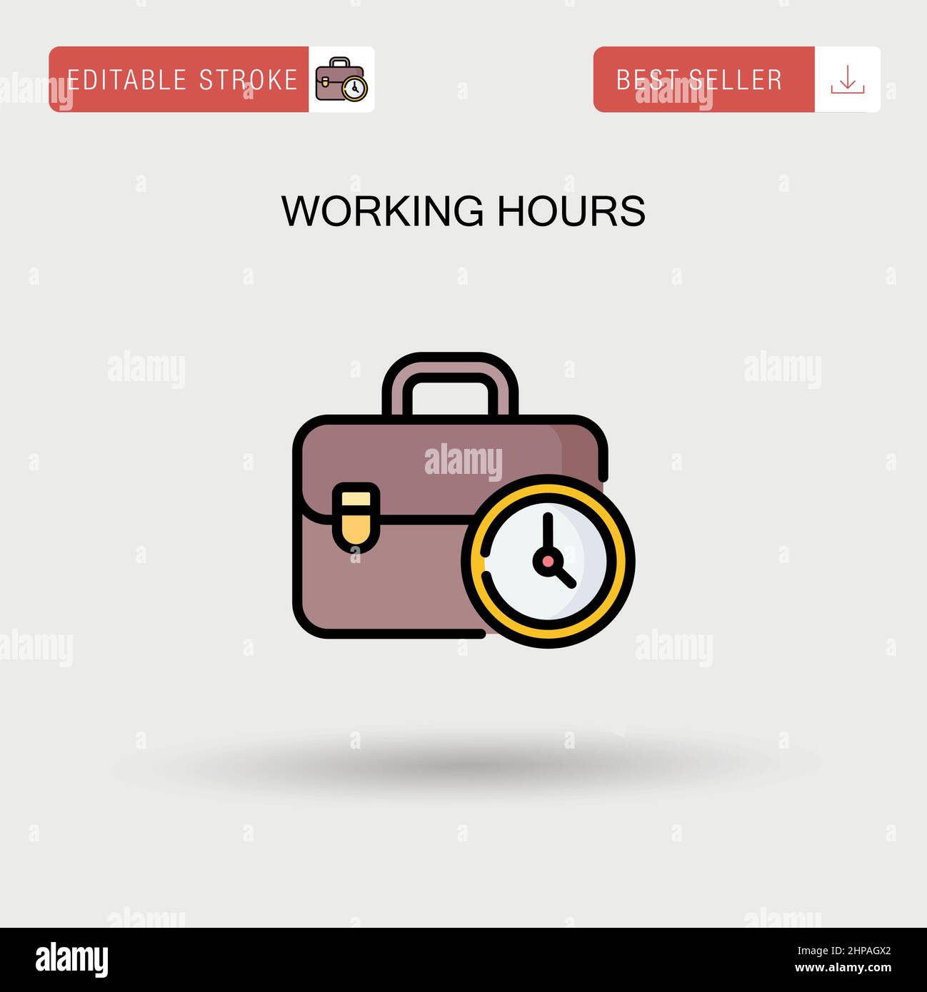 Working hours Simple vector icon Stock Vector Image & Art - Alamy