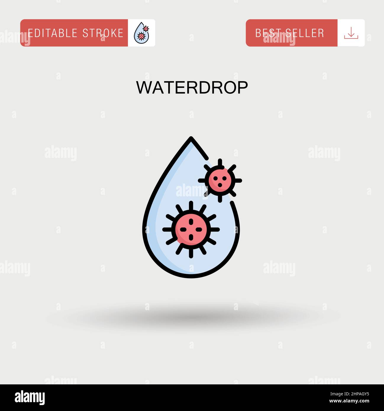 Waterdrop Simple vector icon Stock Vector Image & Art - Alamy