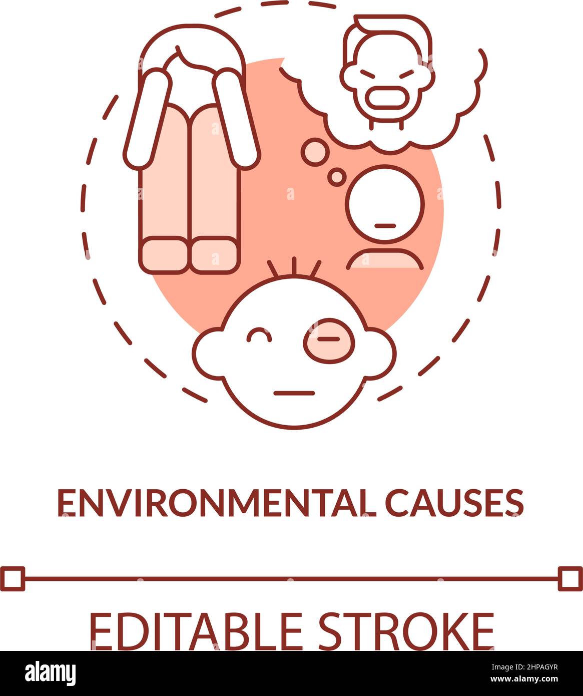 Environmental causes red concept icon Stock Vector Image & Art - Alamy