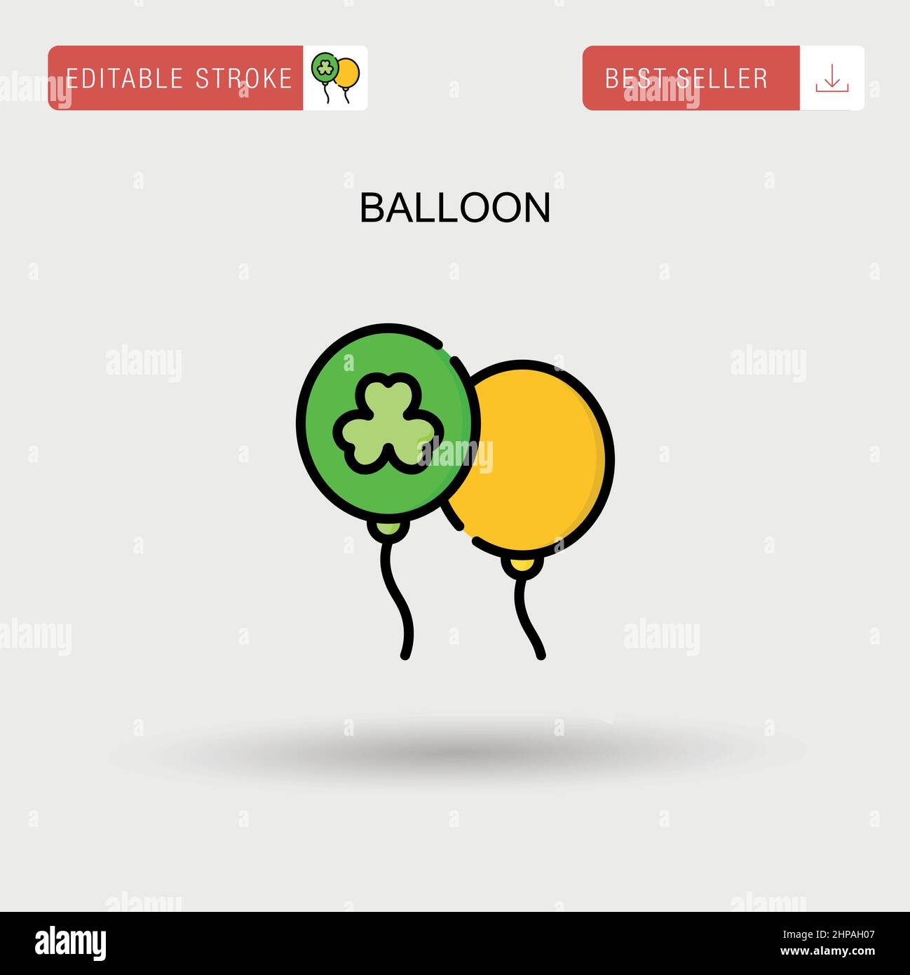 Balloon Simple vector icon Stock Vector Image & Art - Alamy