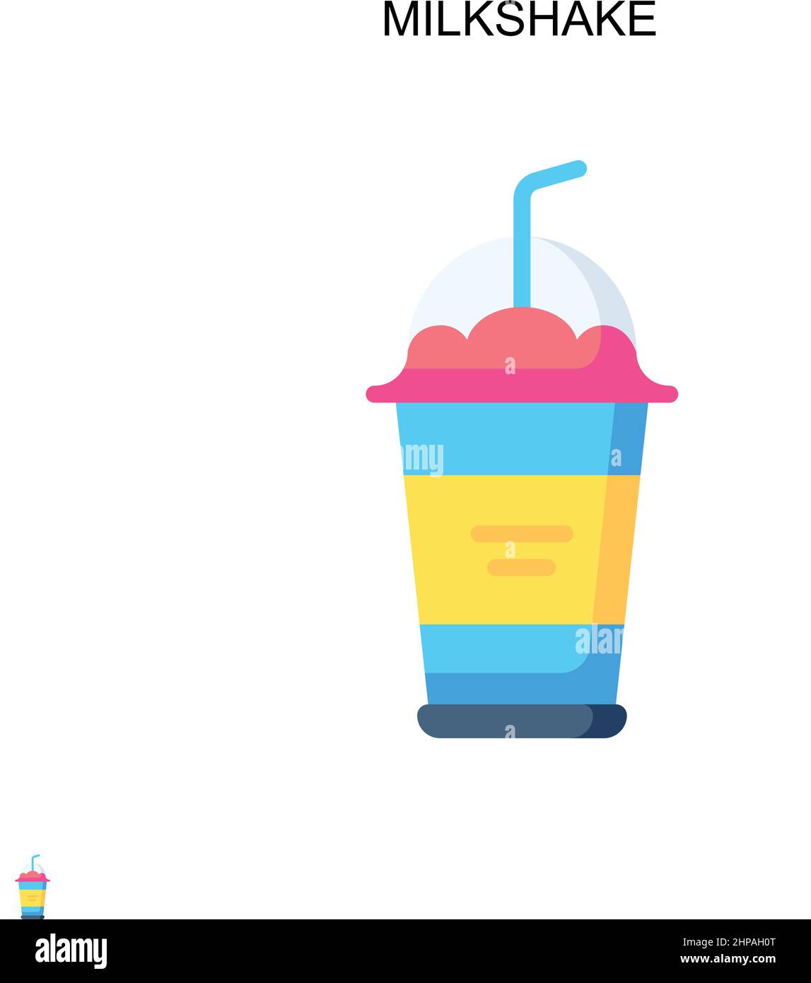 Milkshake Simple vector icon. Illustration symbol design template for ...