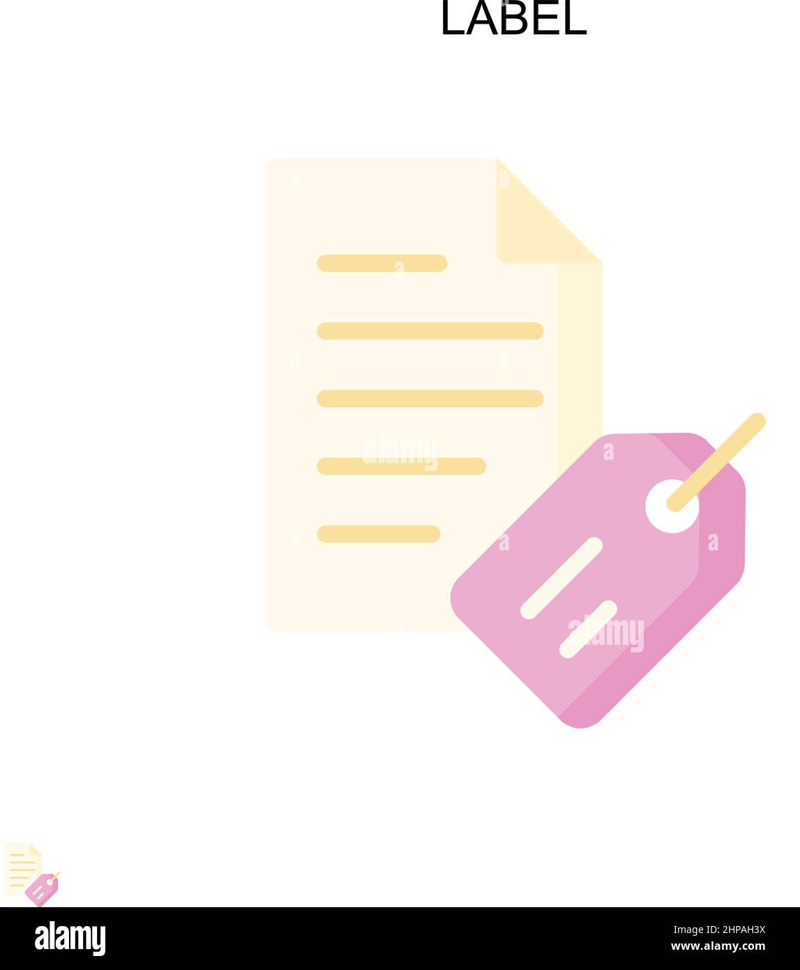 Label Simple vector icon. Illustration symbol design template for web ...