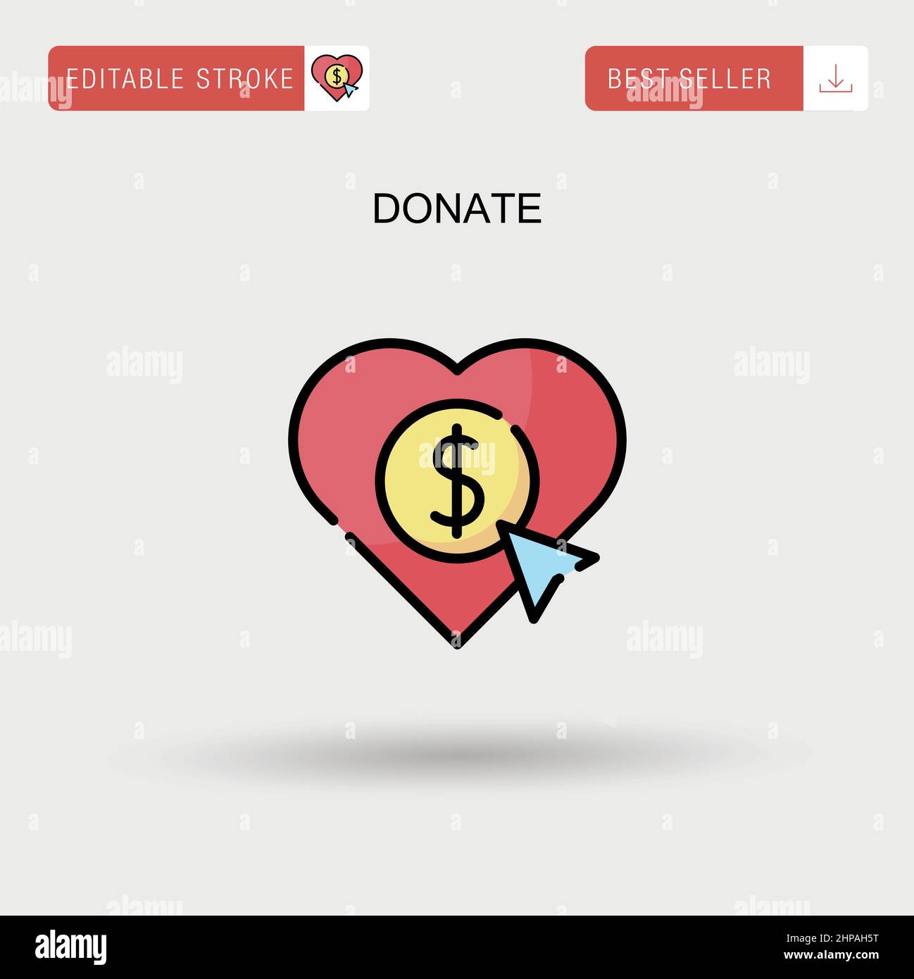 Donate Simple vector icon Stock Vector Image & Art - Alamy