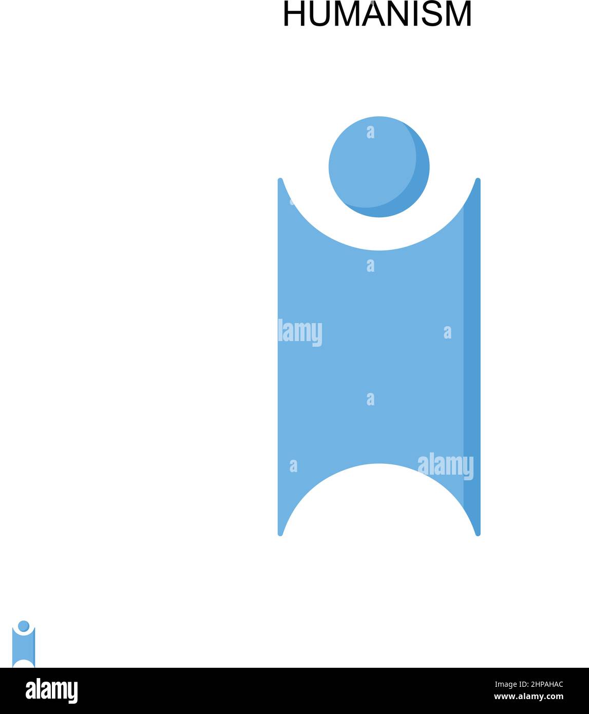 Humanism Simple vector icon. Illustration symbol design template for ...