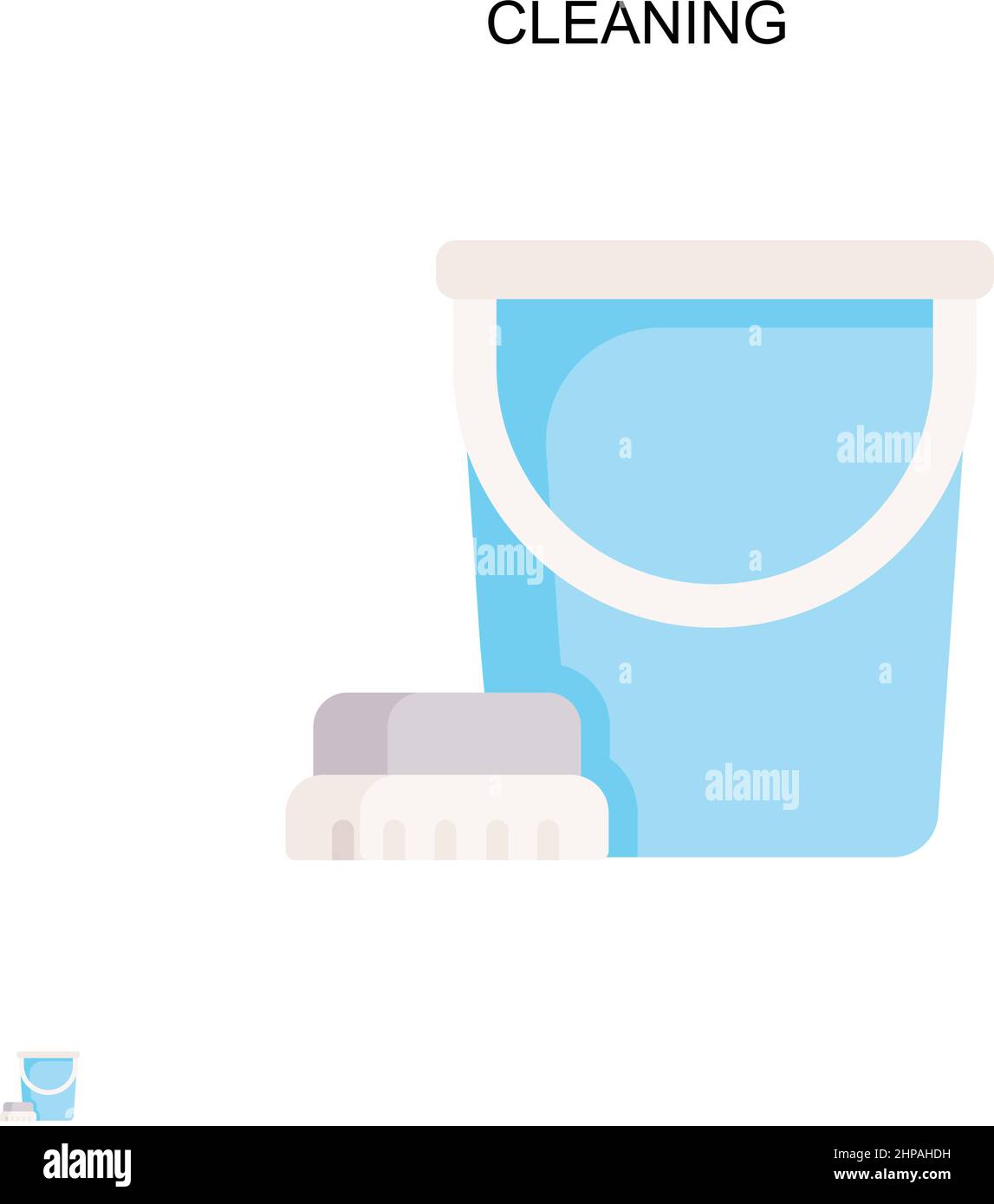 Cleaning Simple vector icon. Illustration symbol design template for ...