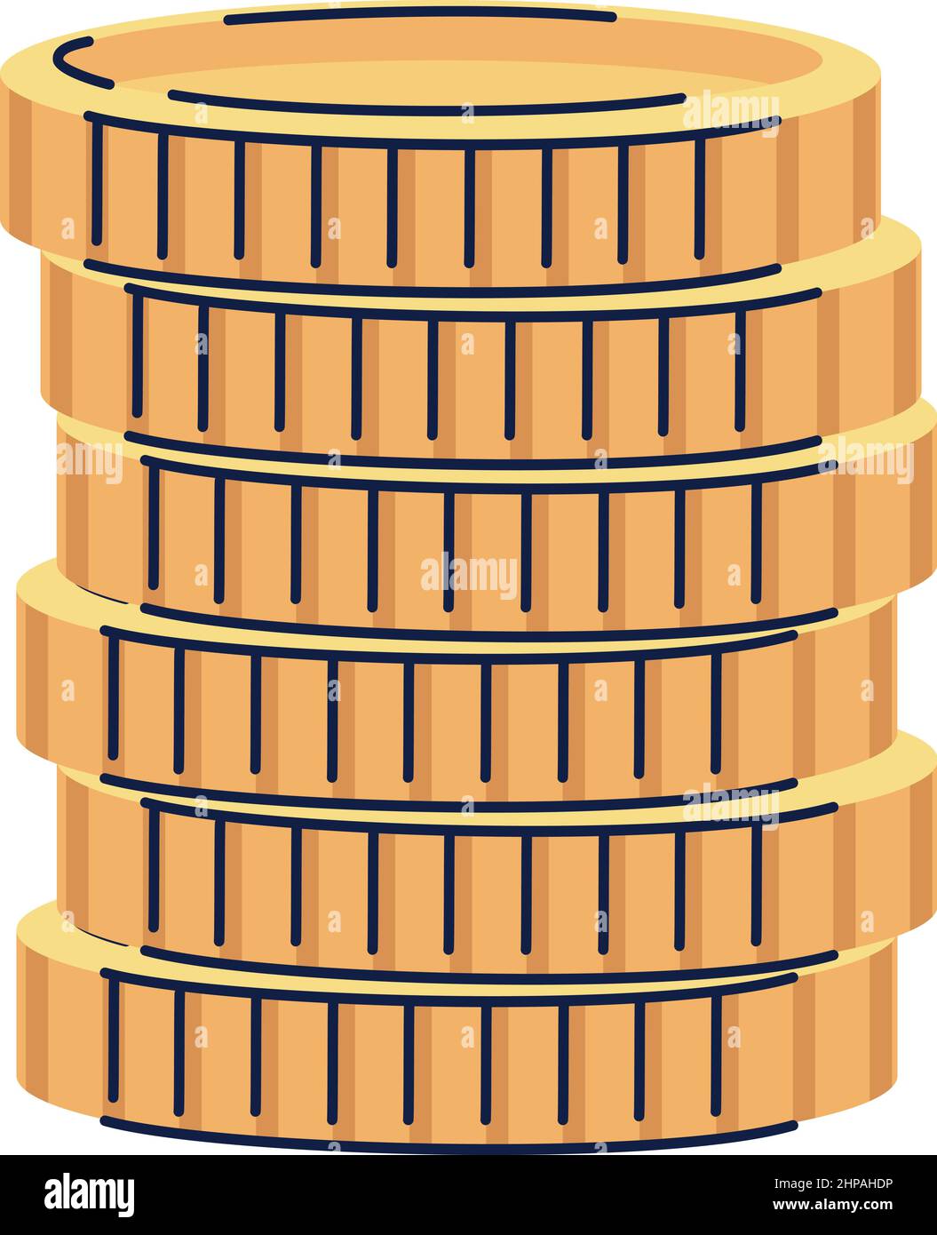 stack of gold coins Stock Vector Image & Art - Alamy