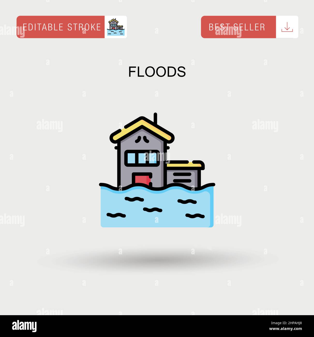 Weather floods river disaster Stock Vector Images - Alamy