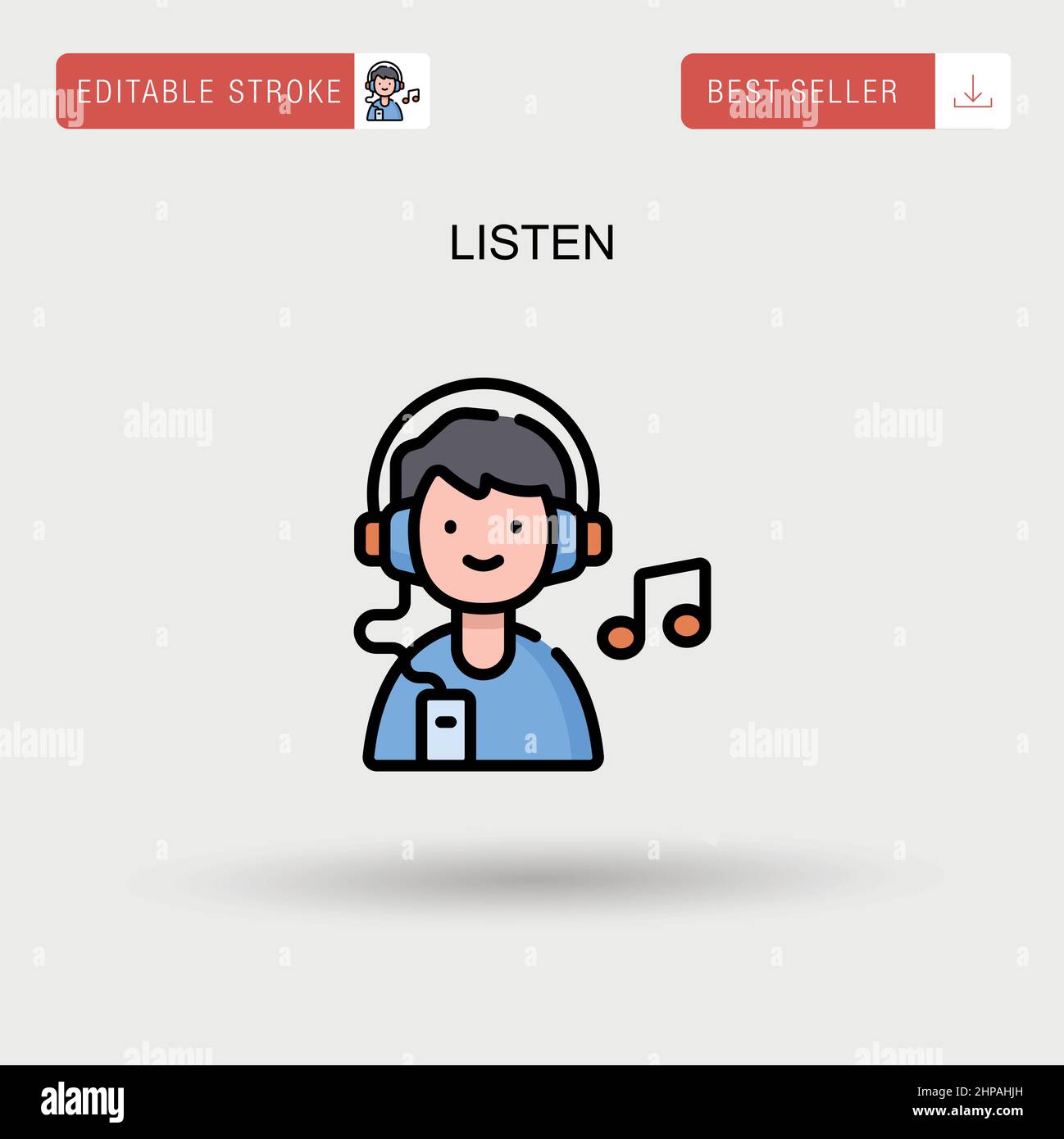 Cartoon listen Stock Vector Images - Alamy