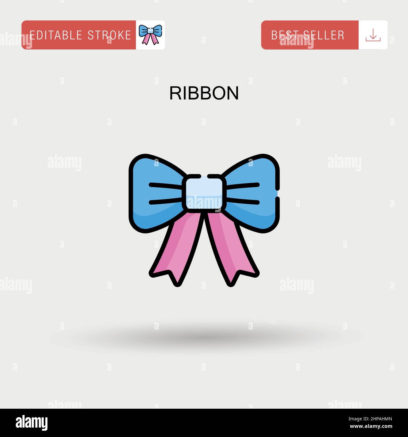 Ribbon Simple vector icon Stock Vector Image & Art - Alamy