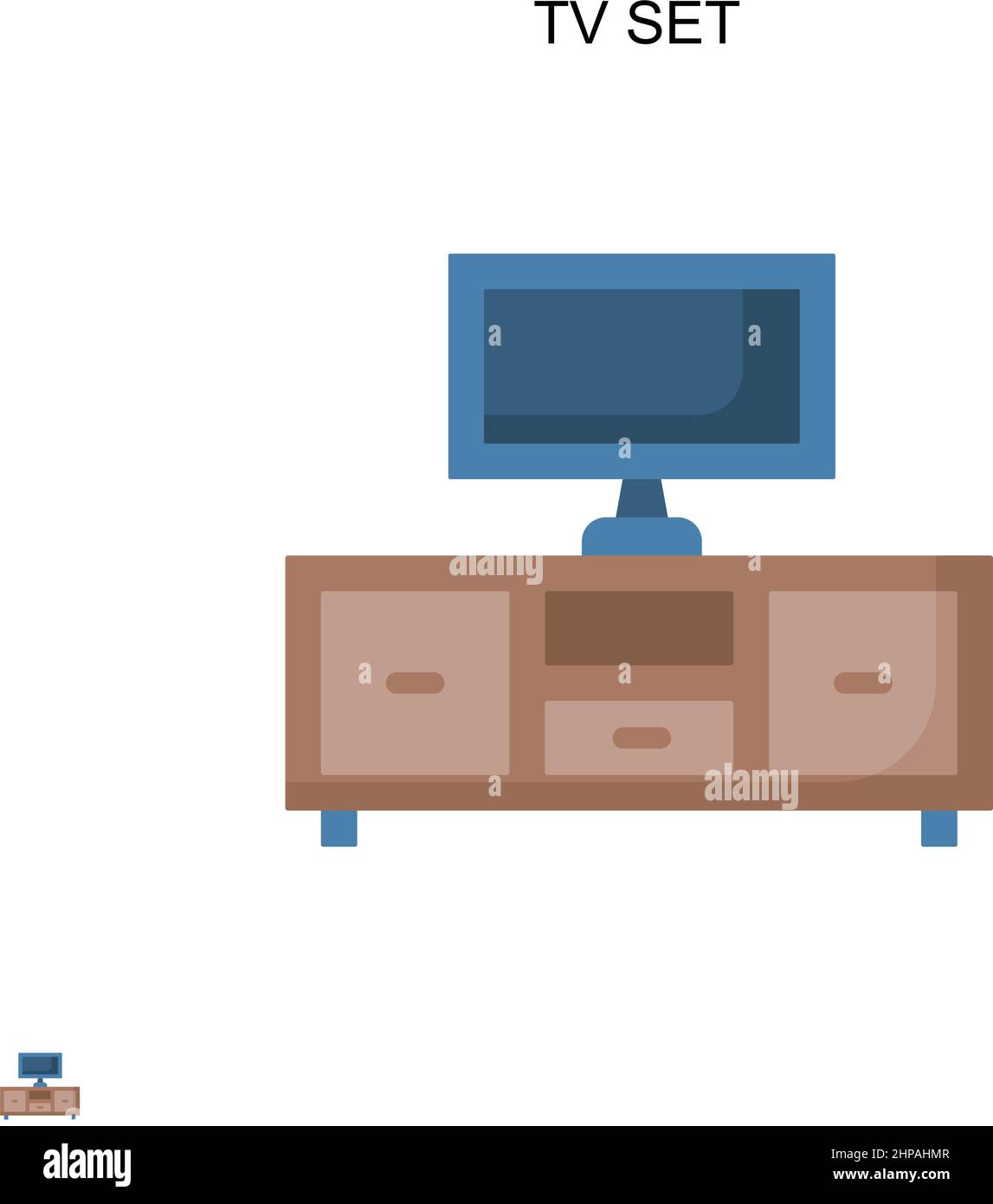 Tv set Simple vector icon. Illustration symbol design template for web ...