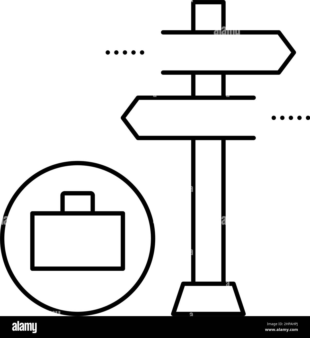 business direction line icon vector illustration Stock Vector Image ...