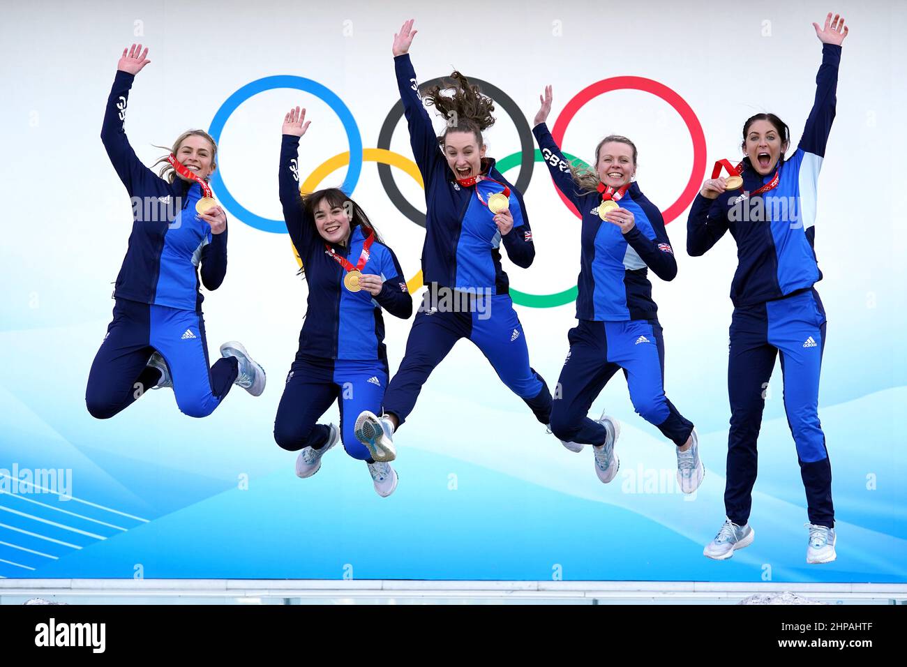 Great Britain's Mili Smith, Hailey Duff, Jennifer Dodds, Vicky Wright ...
