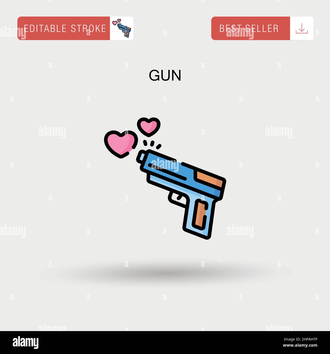 Gun Simple vector icon Stock Vector Image & Art - Alamy