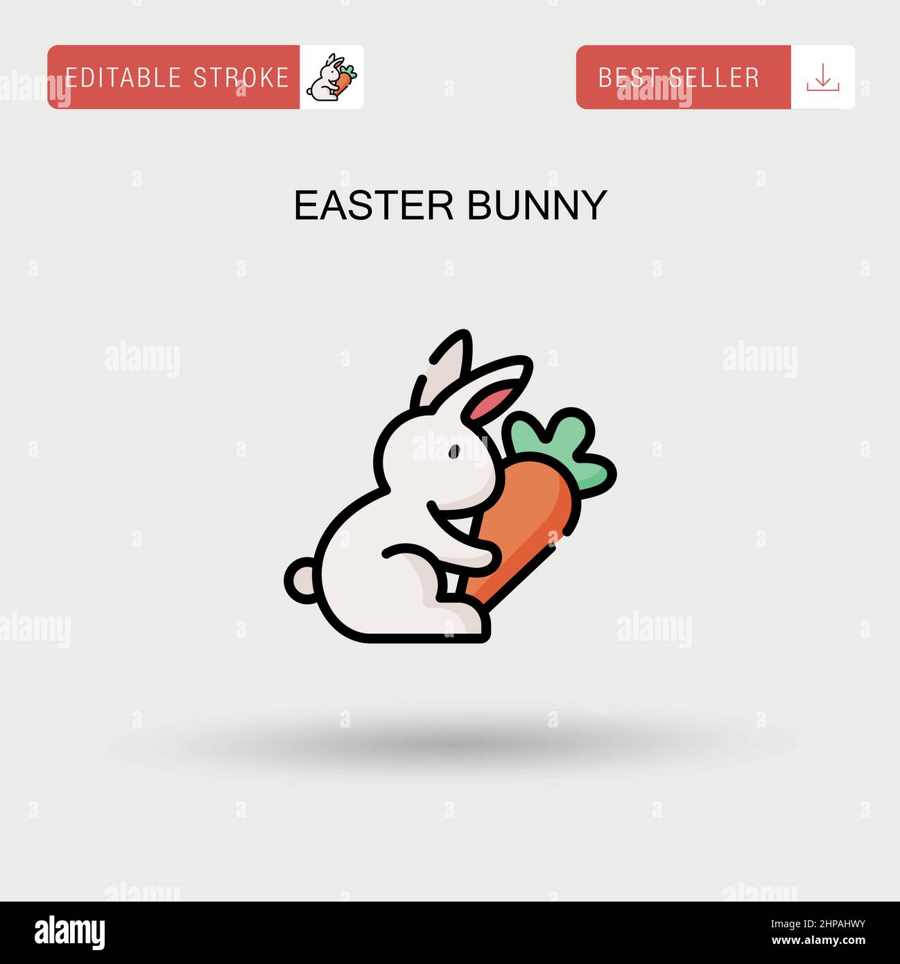 Easter bunny white rabbit basket Stock Vector Images - Alamy
