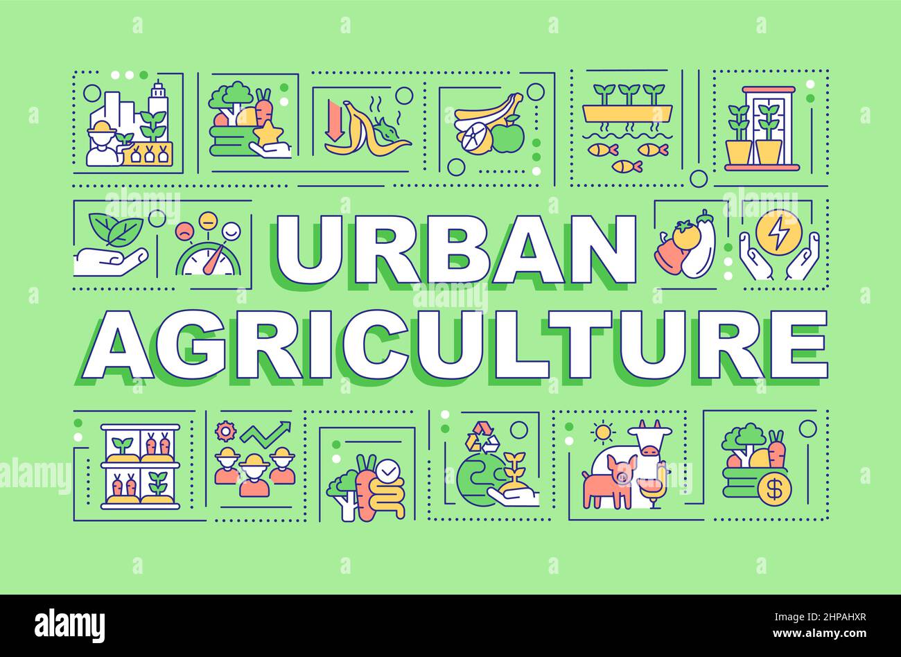 Urban agriculture word concepts green banner Stock Vector Image & Art ... Urban agriculture word concepts green banner Stock Vector Image & Art ...