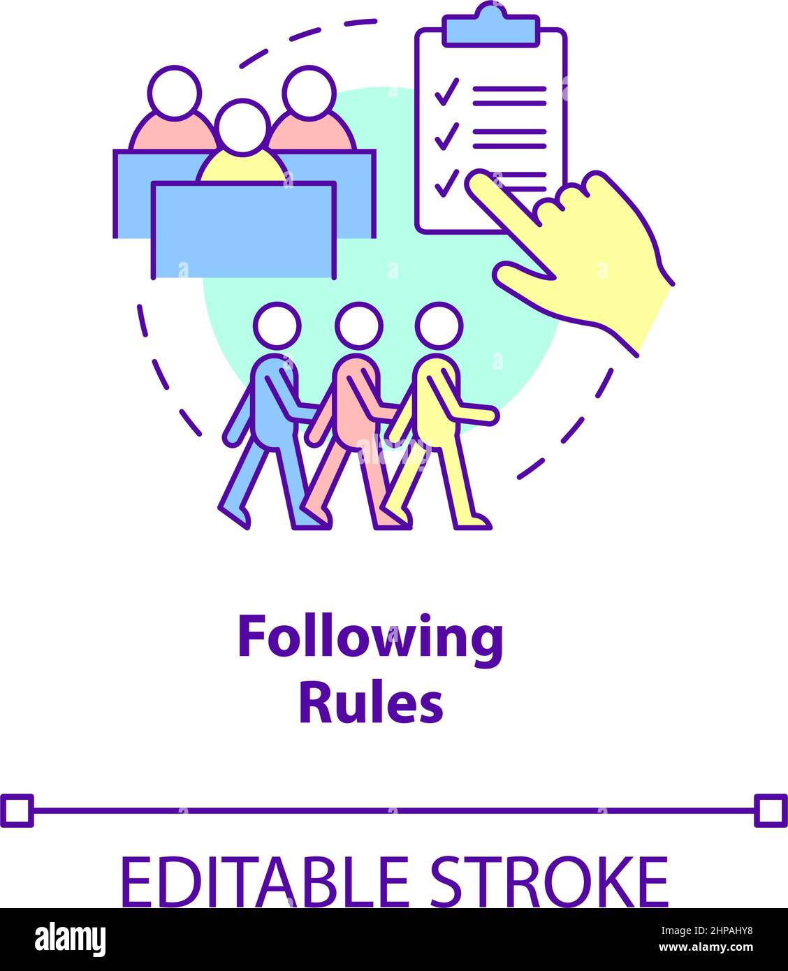 Following rules concept icon Stock Vector Image & Art - Alamy