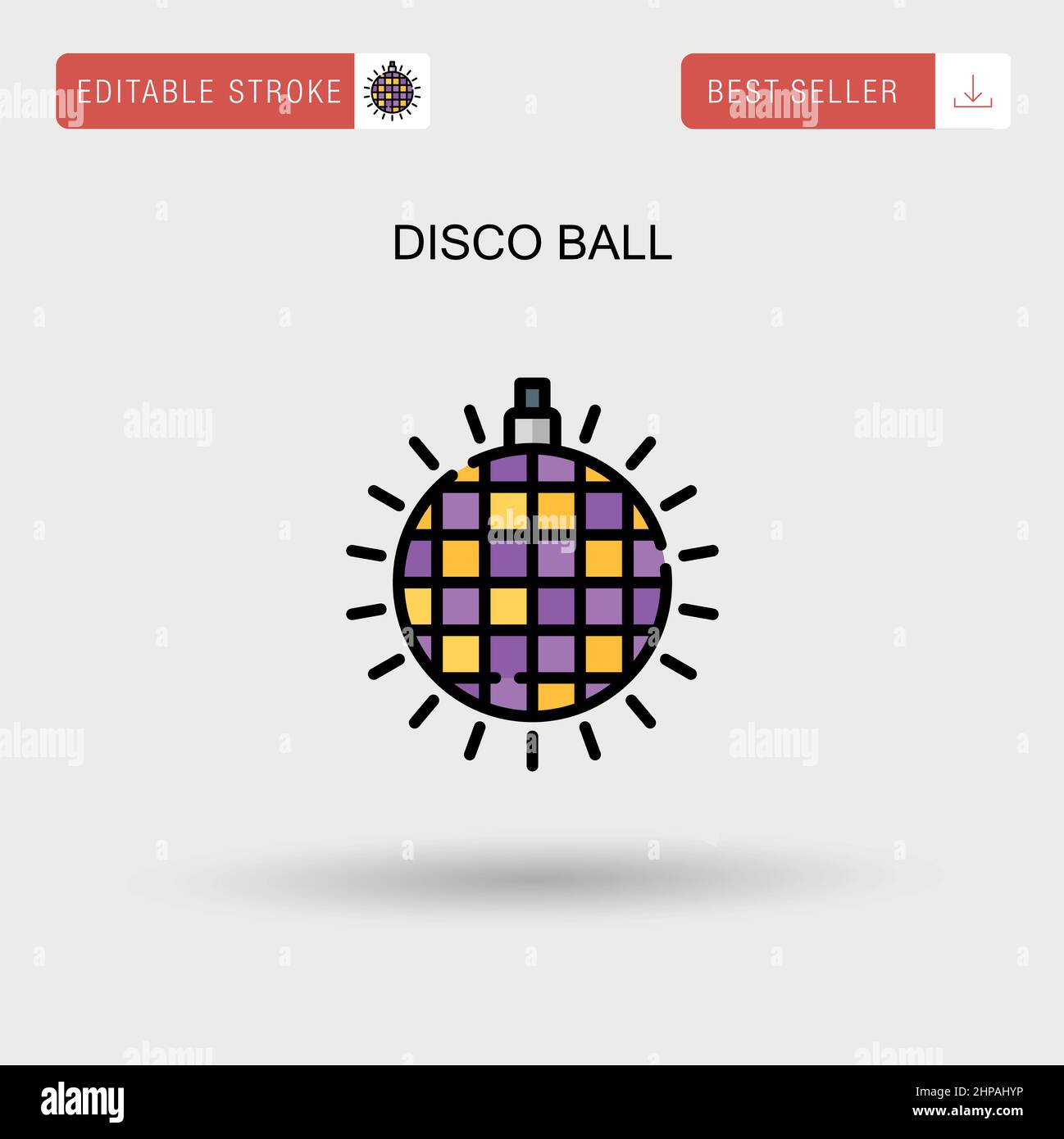 Disco ball Simple vector icon Stock Vector Image & Art - Alamy