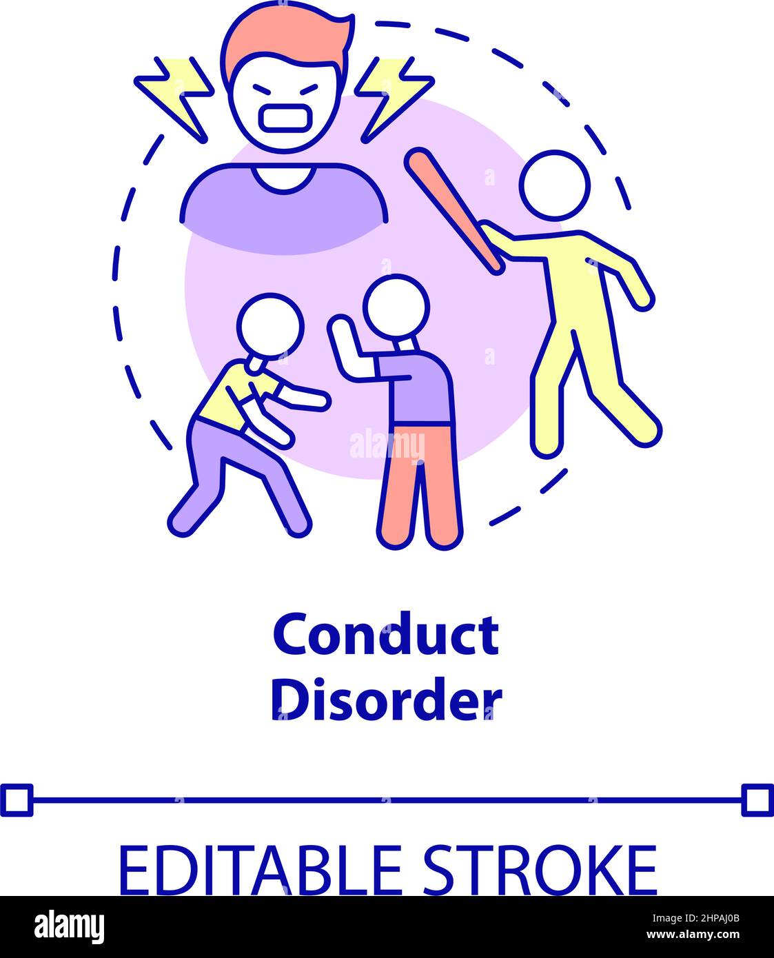 Conduct Disorder Concept Icon Stock Vector Image And Art Alamy