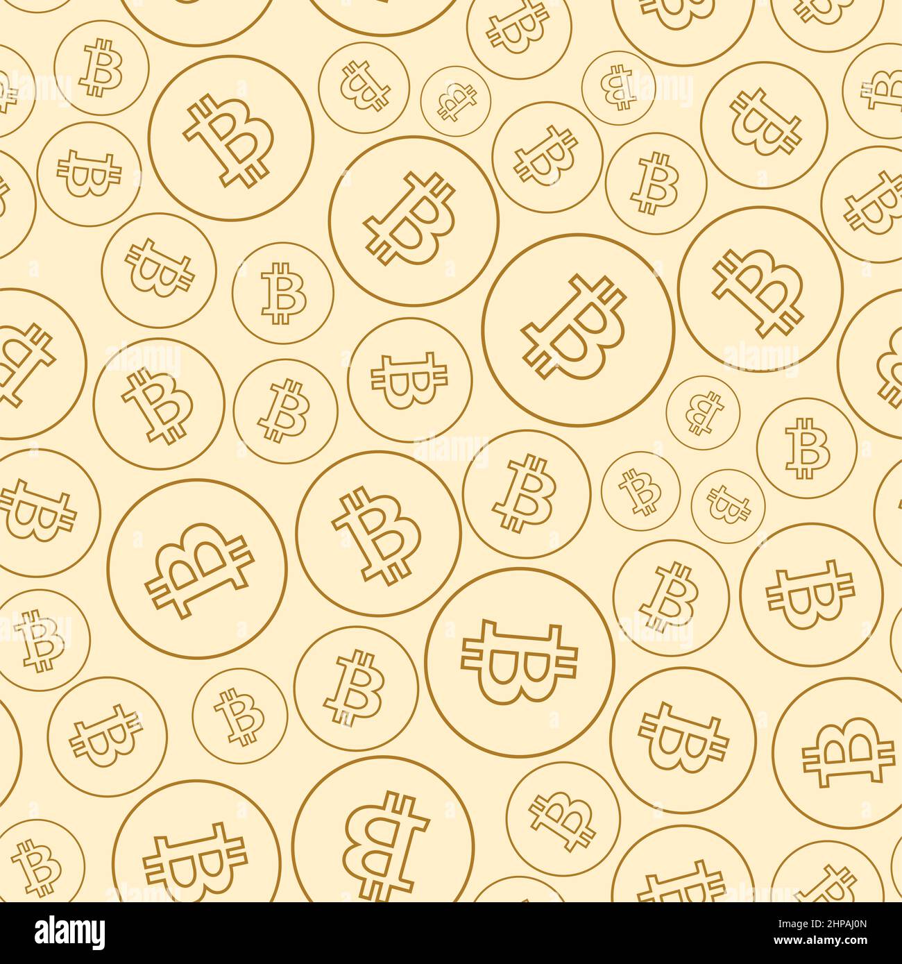 light beige seamless pattern with bitcoins - vector background Stock ...