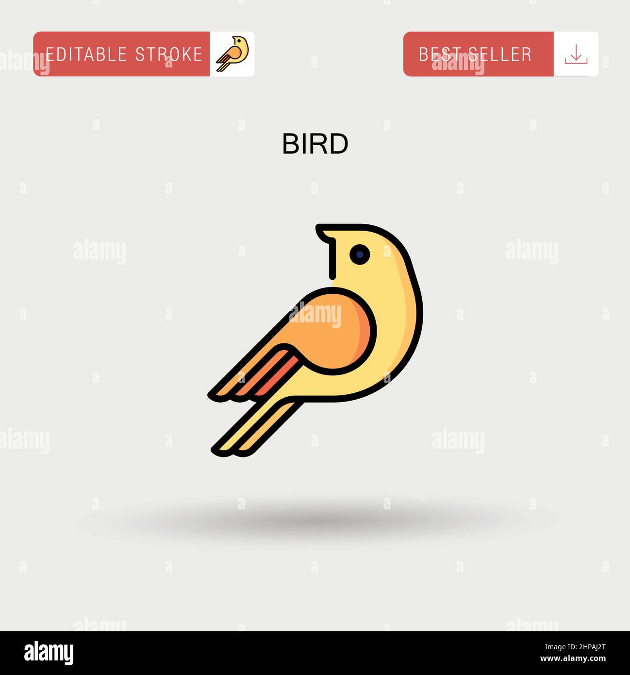 Bird Simple vector icon Stock Vector Image & Art - Alamy