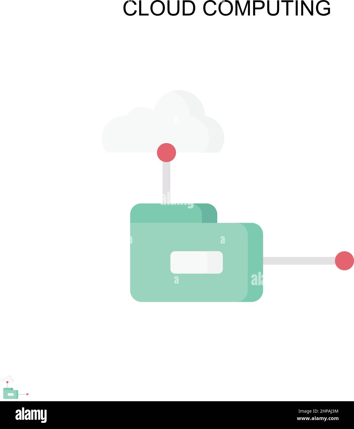 Cloud computing Simple vector icon. Illustration symbol design template ...