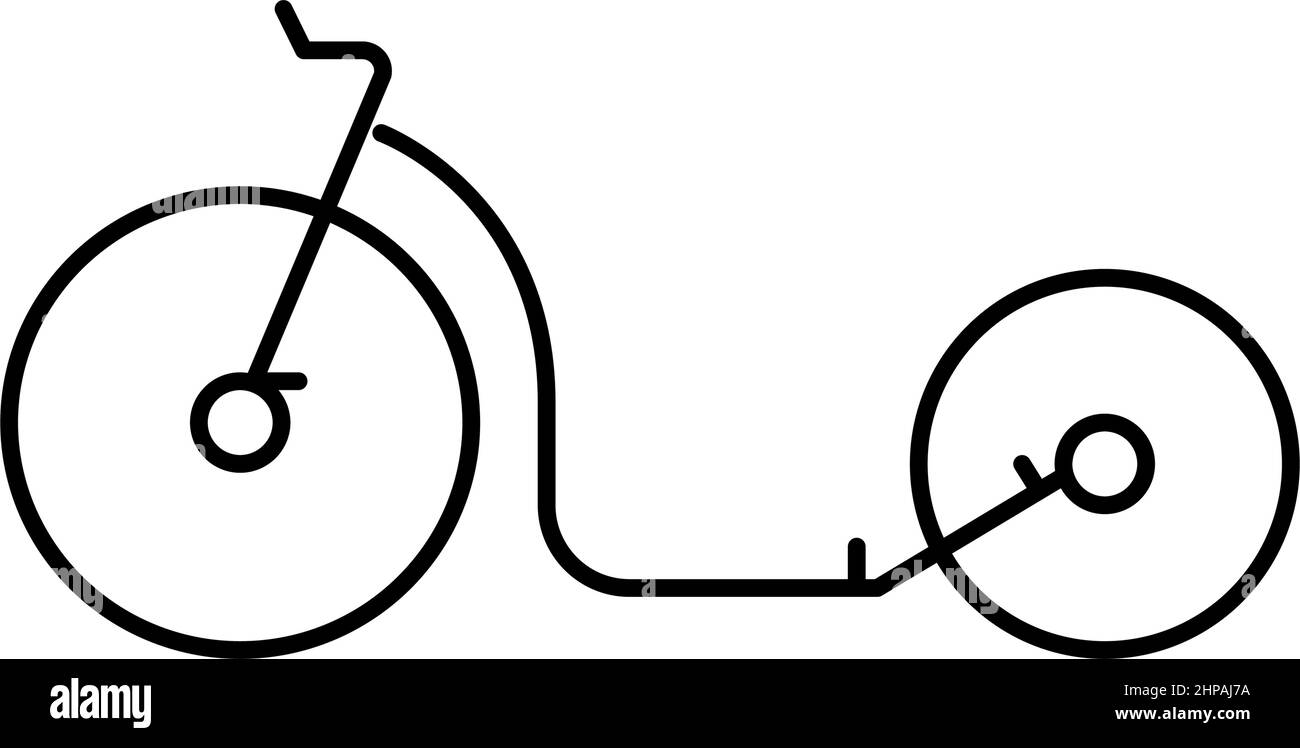 trial bicycle line icon vector illustration Stock Vector Image & Art ...