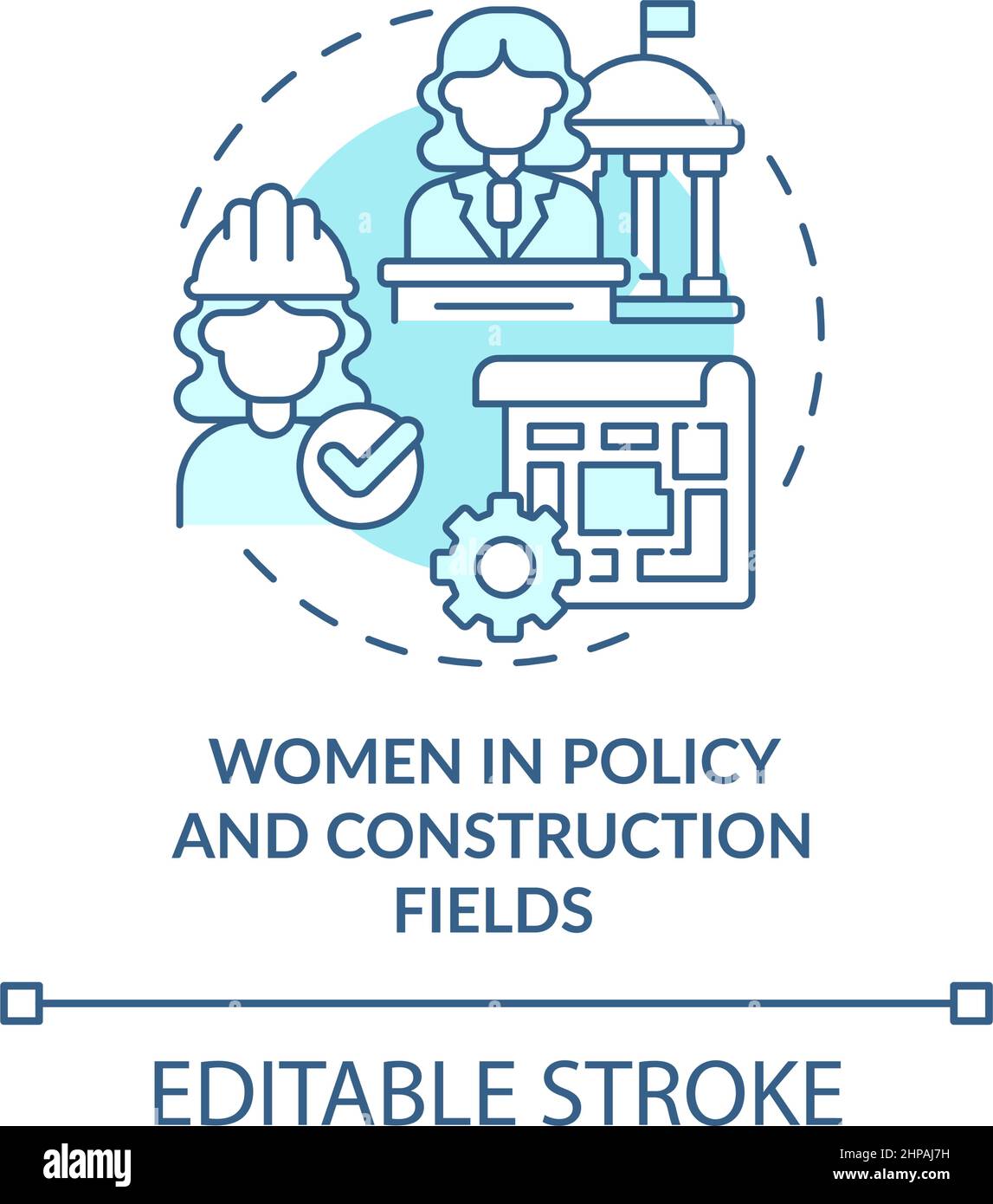 Women in construction illustration hi-res stock photography and images ...