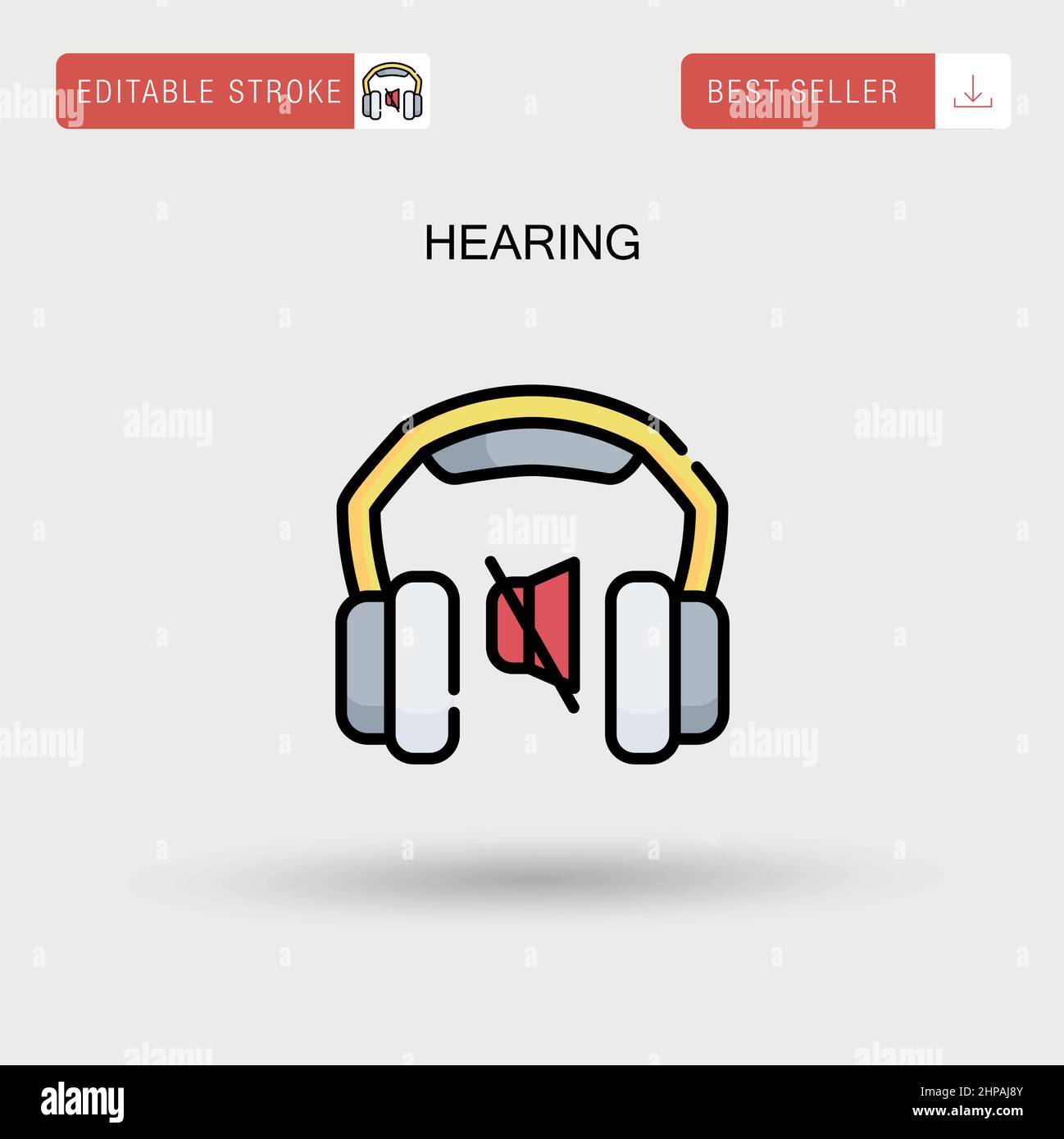 Hearing test woman mature Stock Vector Images - Alamy