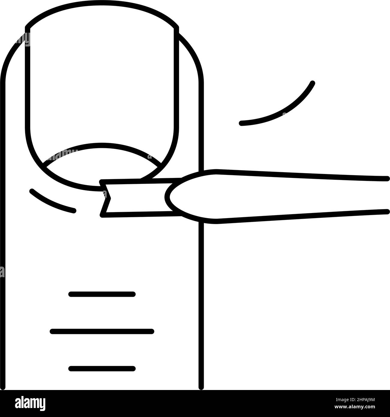 cuticle cutting line icon vector illustration Stock Vector Image & Art ...