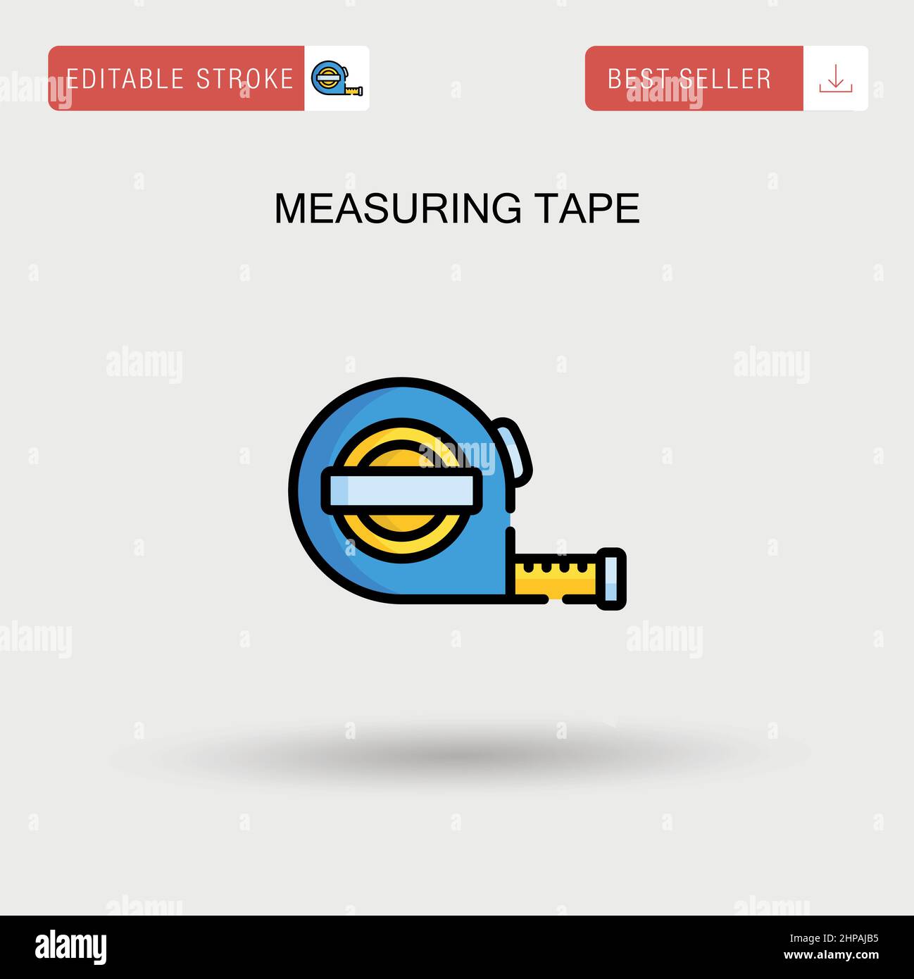 Measuring tape Simple vector icon Stock Vector Image & Art - Alamy