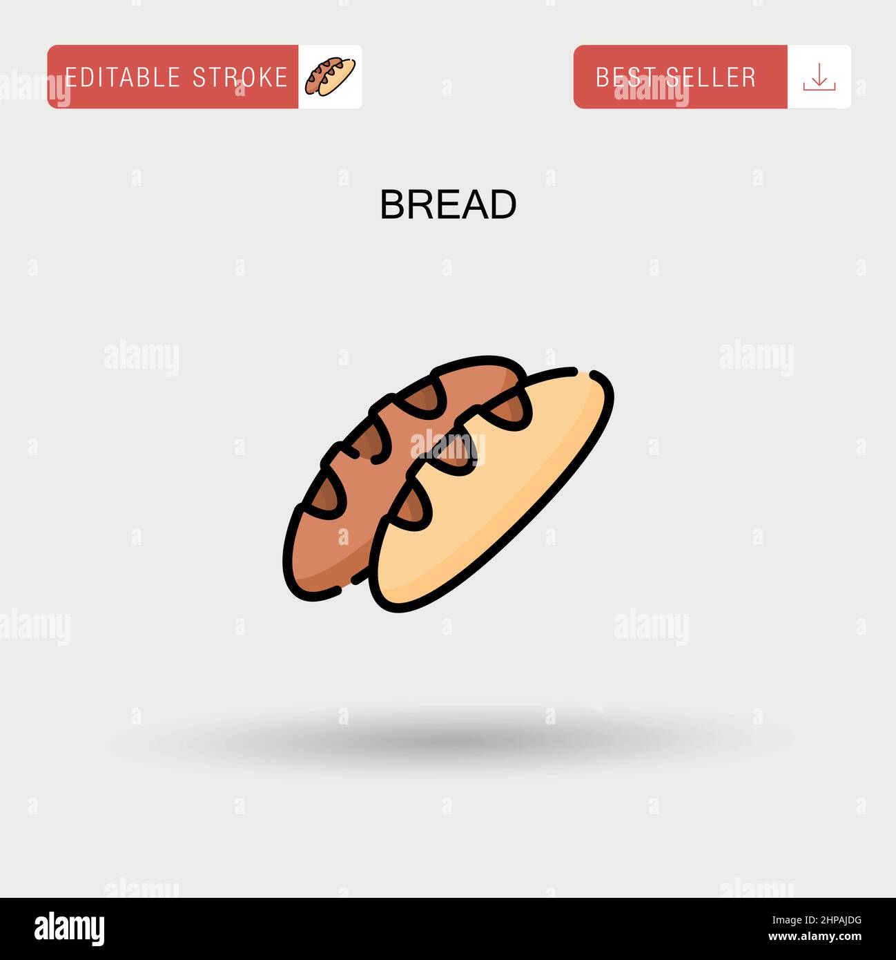 Loaf of bread crusty cut Stock Vector Images - Alamy