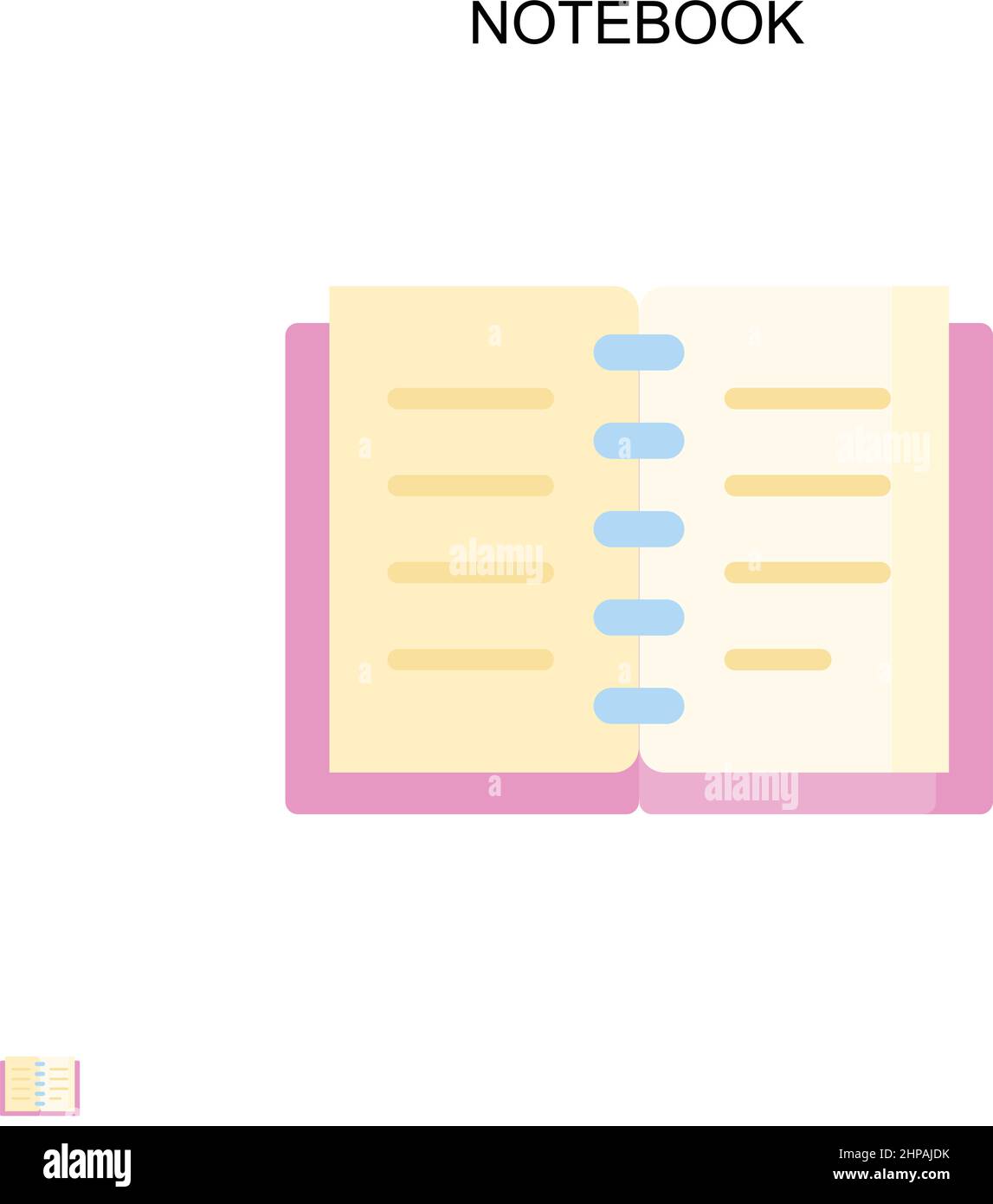 Empty white note book Stock Vector Images - Alamy