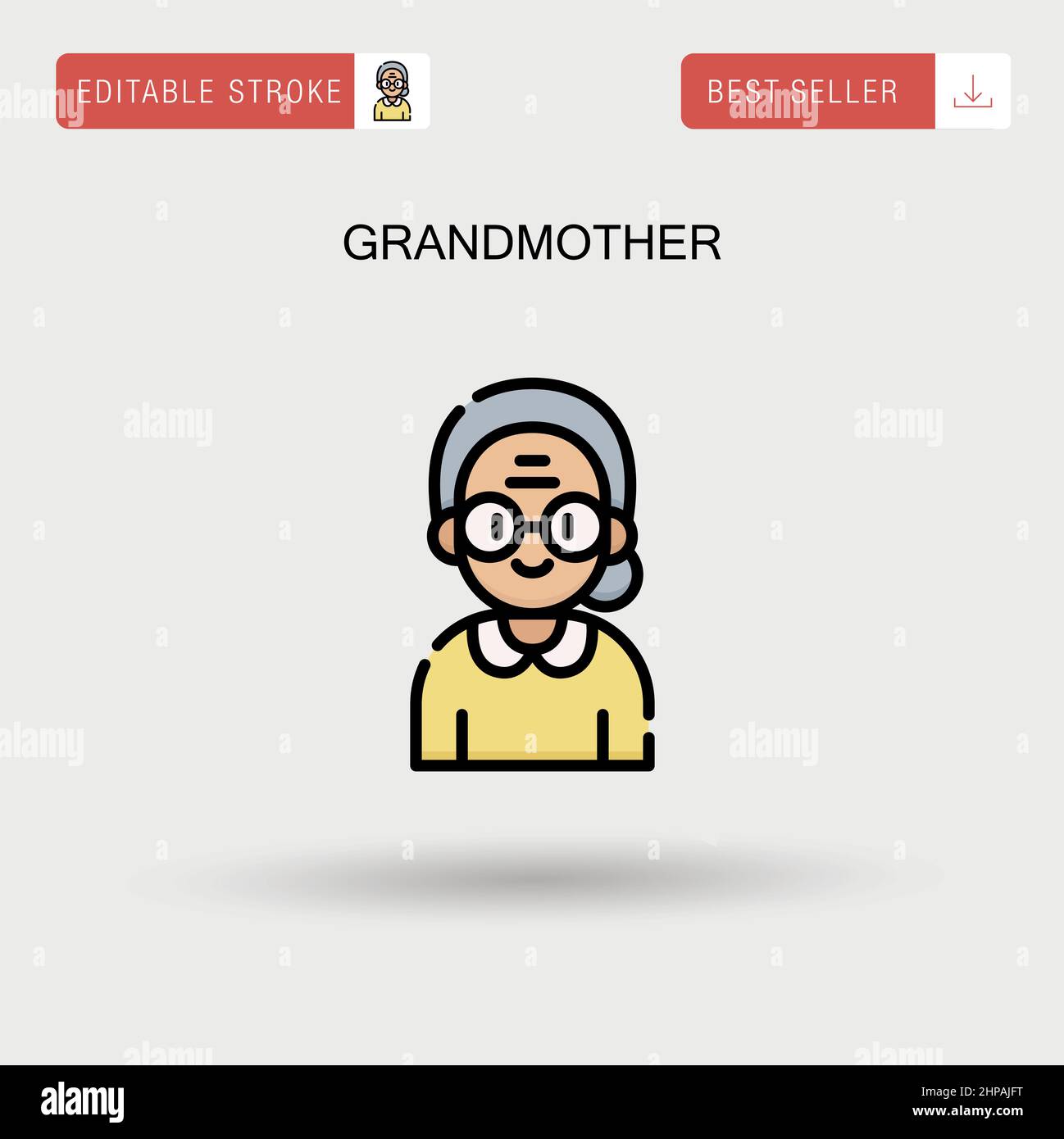 Grandmother Simple vector icon Stock Vector Image & Art - Alamy