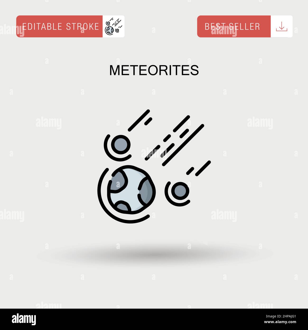 Meteorites Simple vector icon Stock Vector Image & Art - Alamy