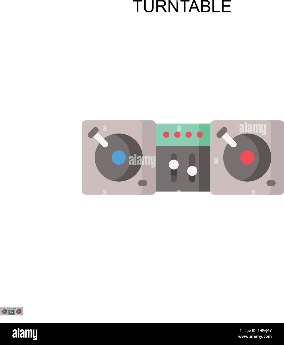 Turntable record player Stock Vector Images - Alamy