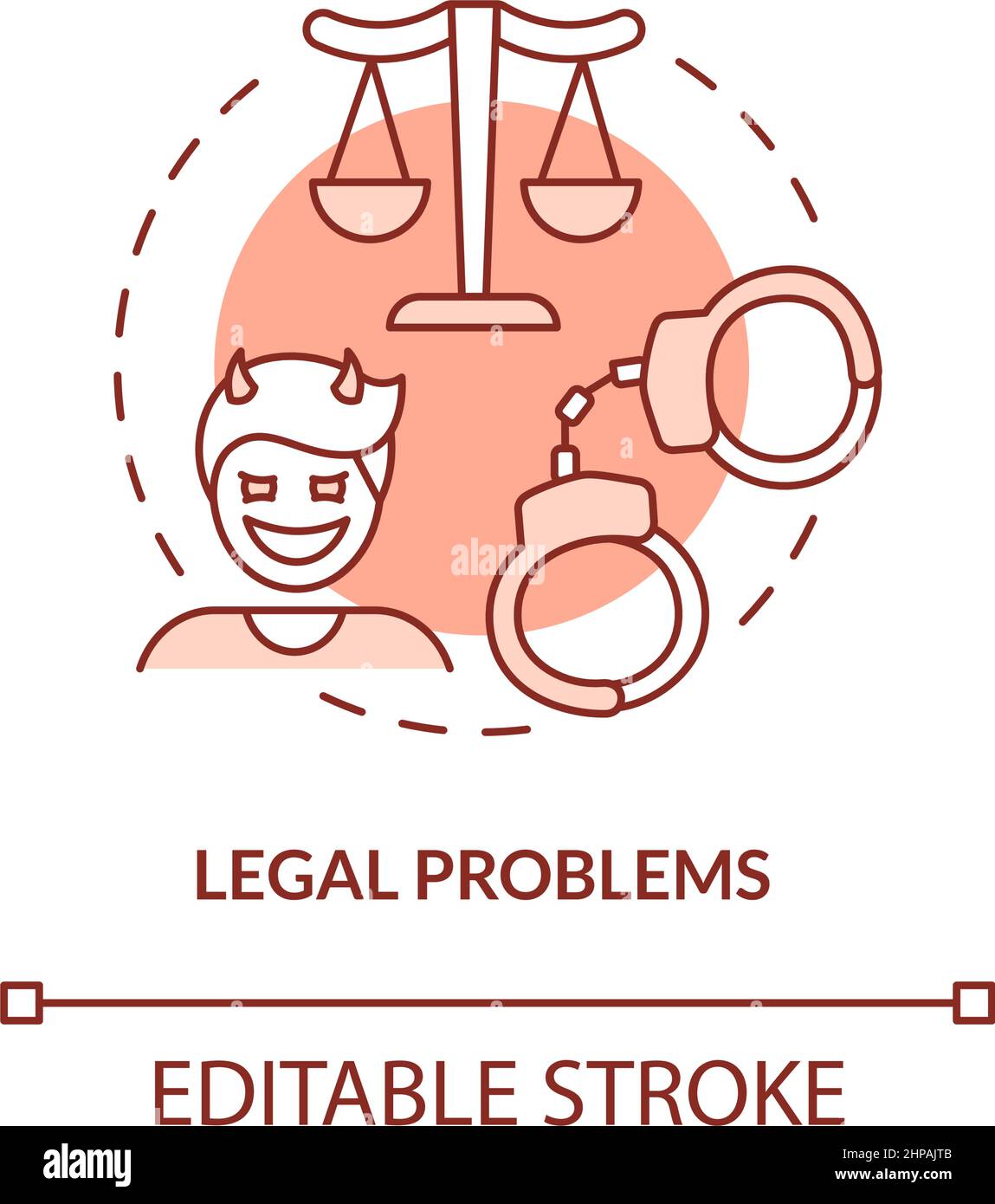 Legal problems red concept icon Stock Vector Image & Art - Alamy
