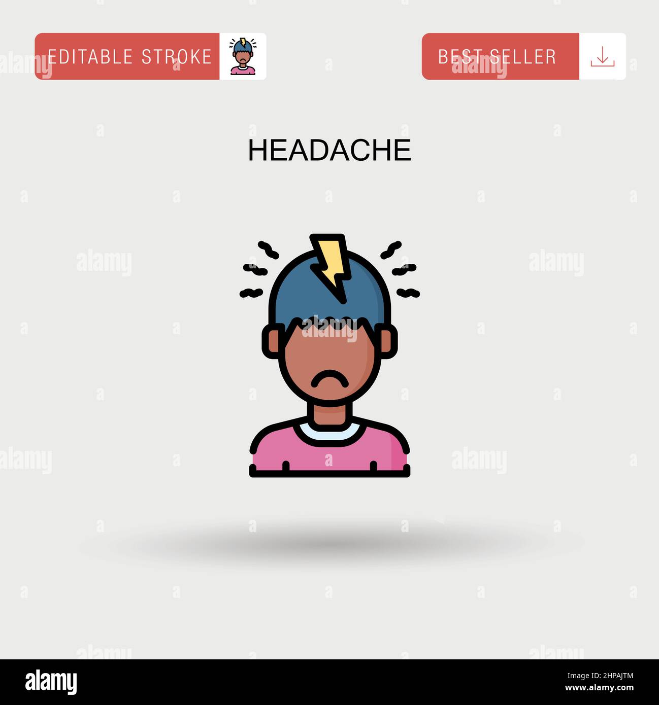 Headache icon hi-res stock photography and images - Alamy